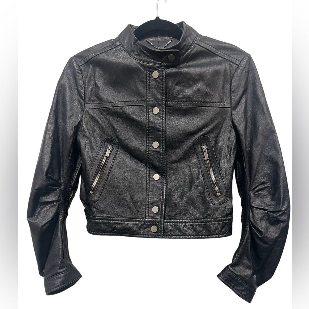 Bcbg 100% Black Leather Jacket - Gem